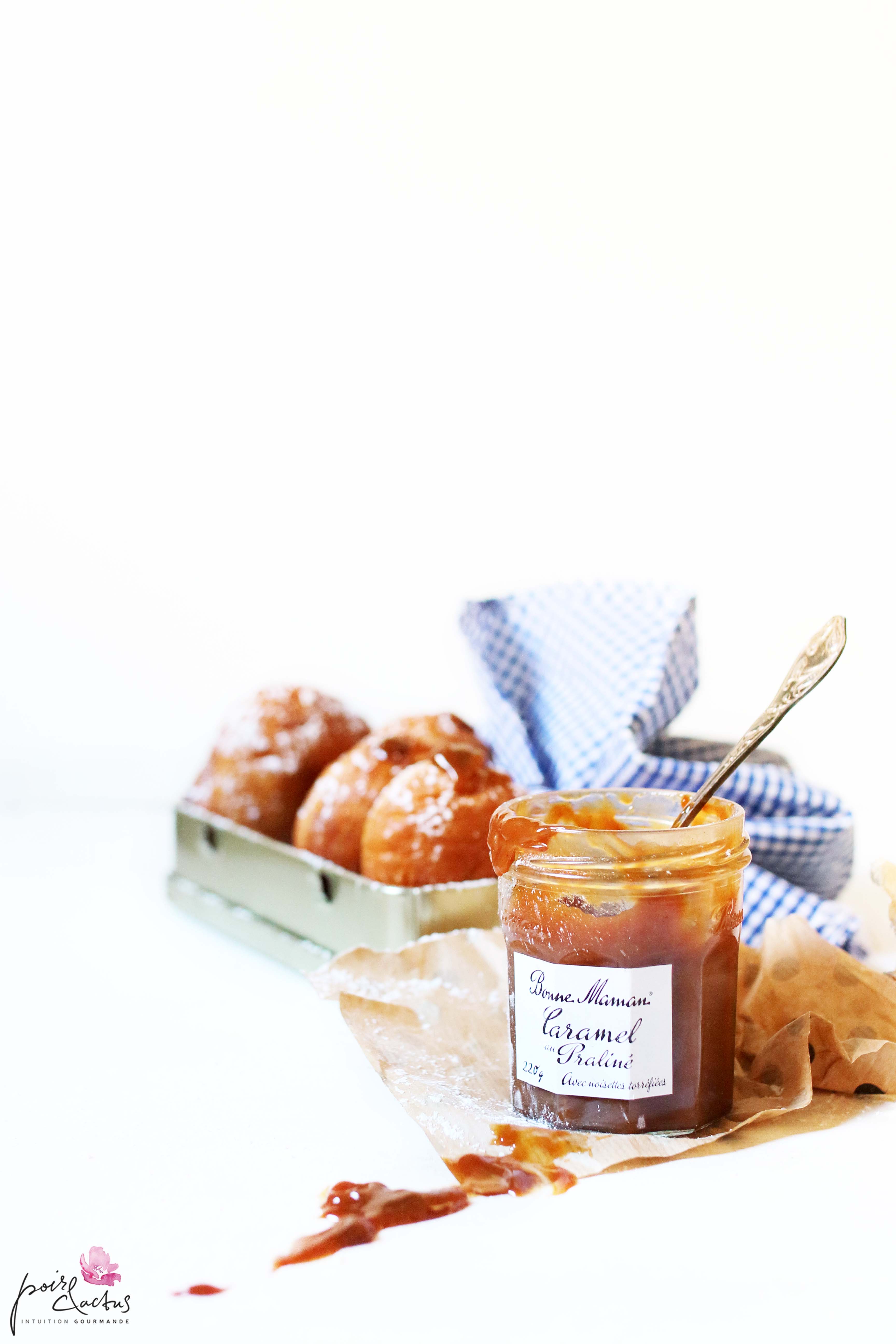 Recette de mon enfance : beignets au Caramel au Praliné avec noisettes ...