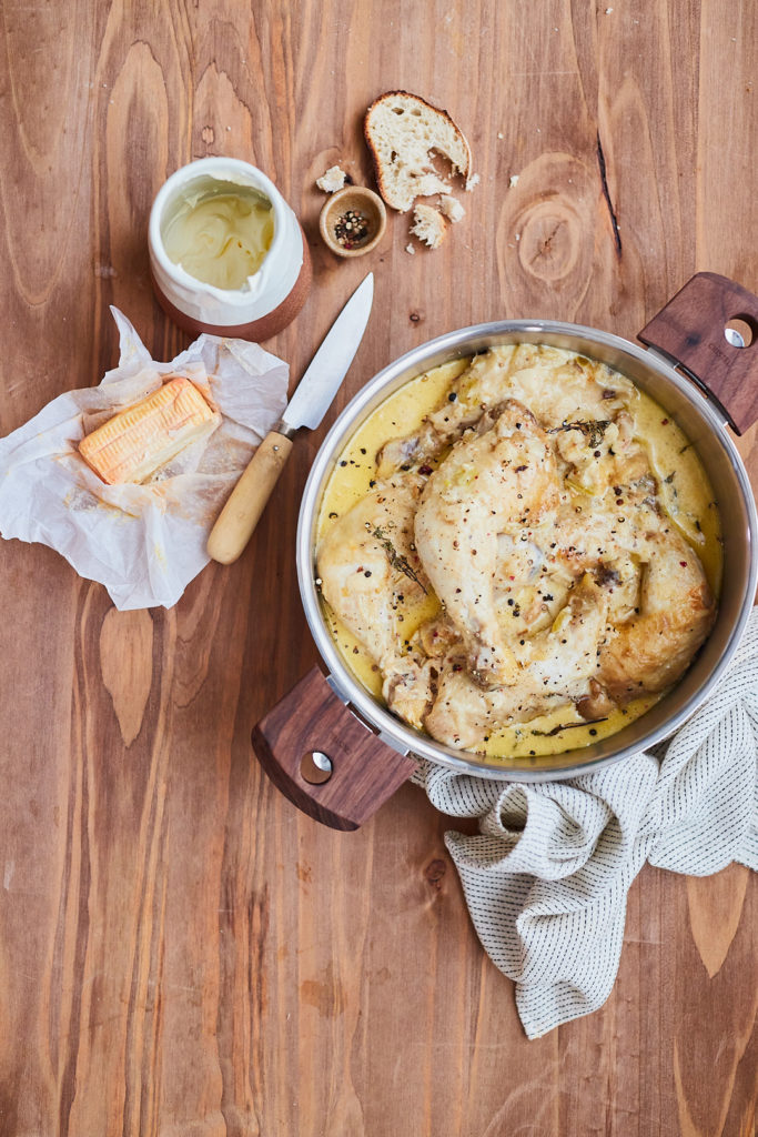 Portrait Gourmand Cristel #8 : poulet au maroilles en cocotte - Poire ...