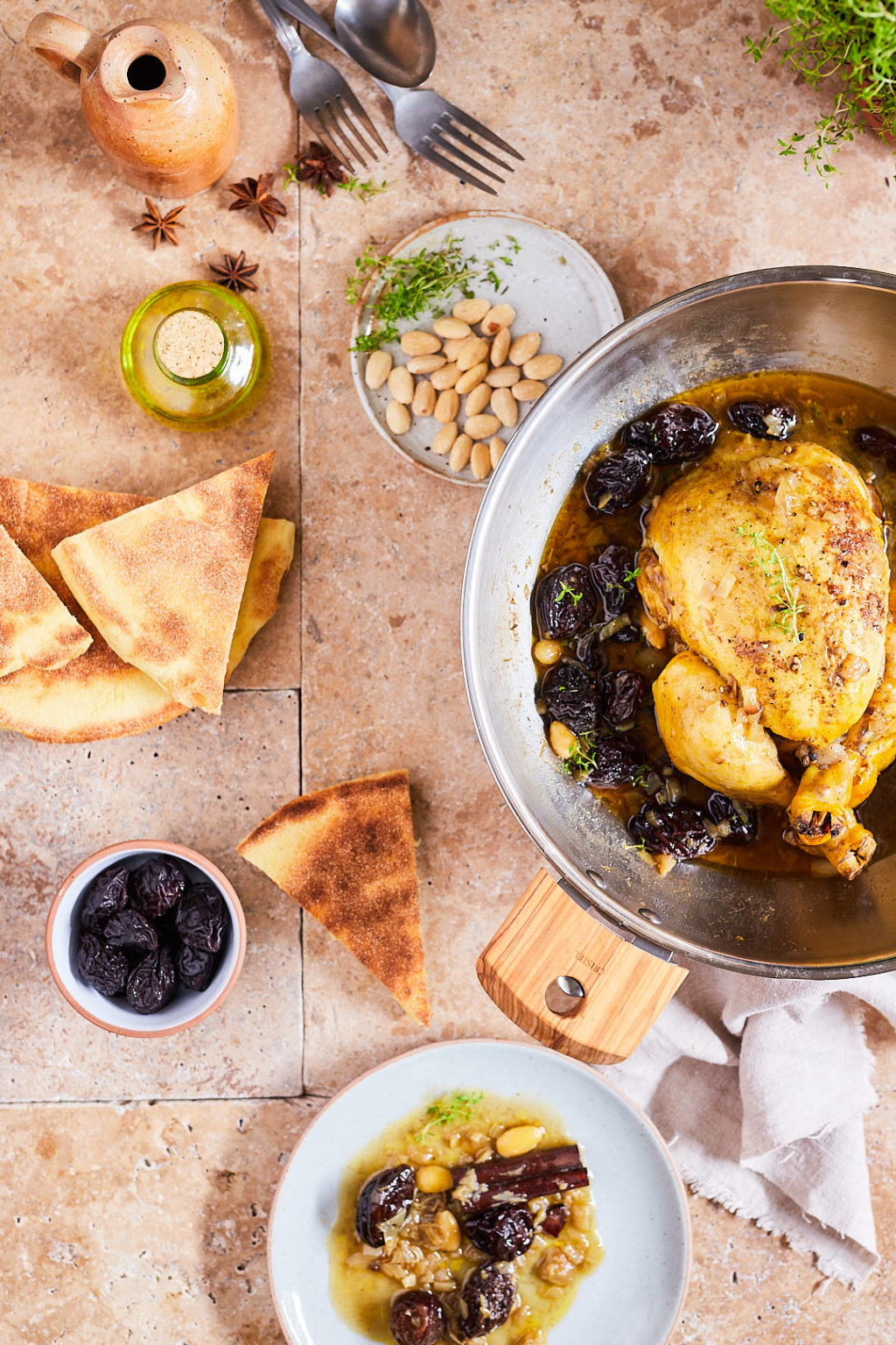 Portrait Gourmand Cristel : Tajine de poulet aux pruneaux - Poire & Cactus